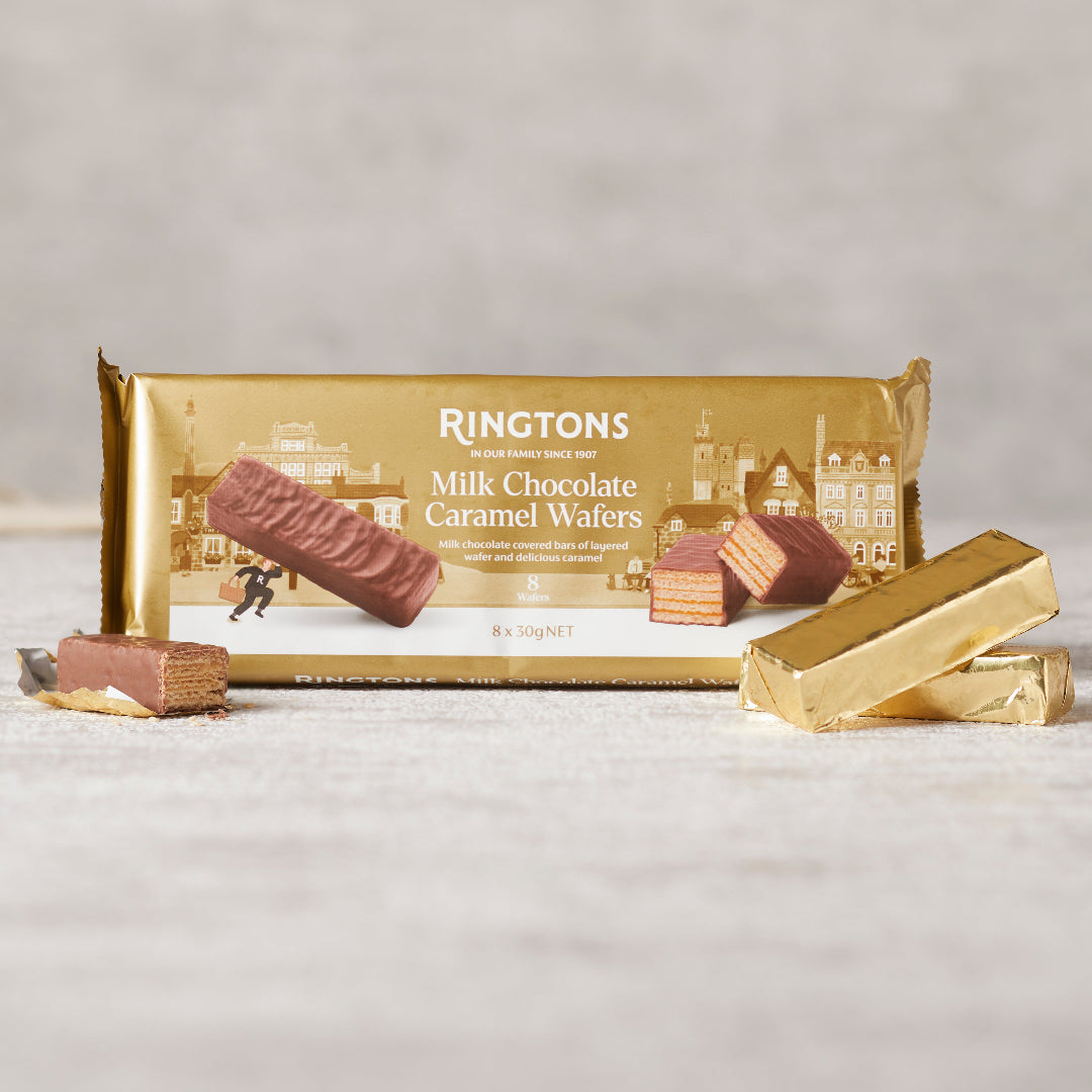 Caramel Wafers | Chocolate Covered Crunchy Biscuits – Ringtons