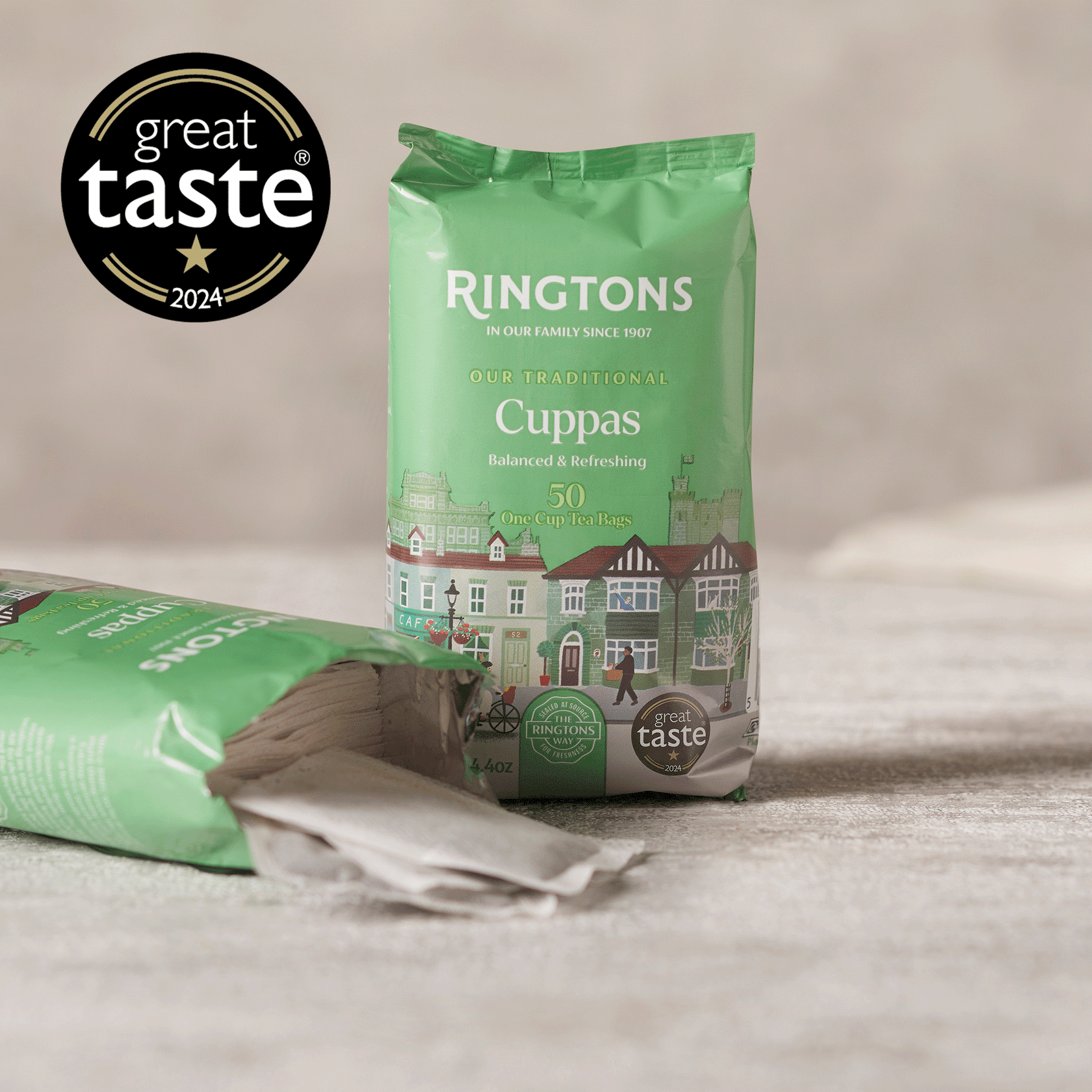Ringtons One Cup 'Cuppas' Tea Bags x 100 | Ringtons